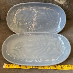 Temptations | Dining | Temptations Woodland Set Of 2 Oval Snacksandwich ...